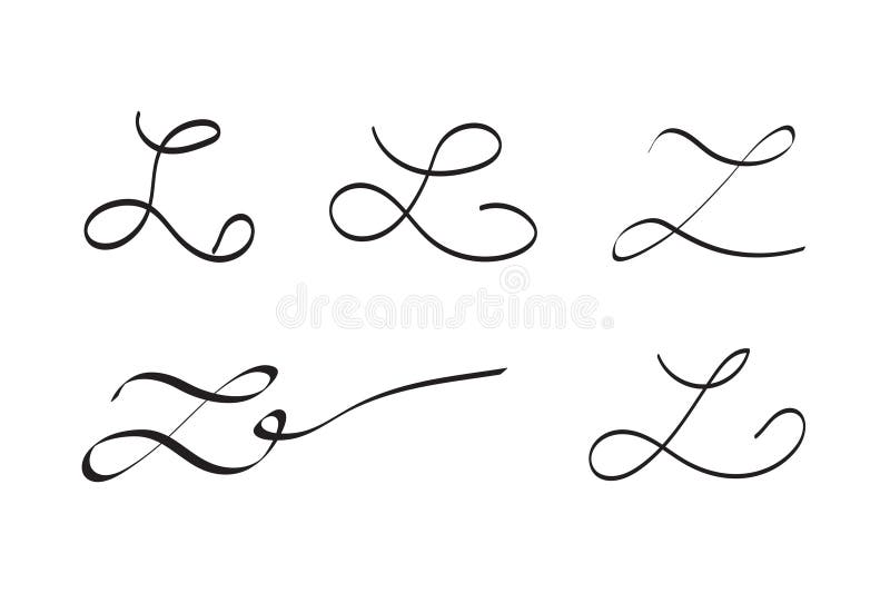 T Letter Victorian Initial Cursive Hand Written Calligraphic Alphabet ...