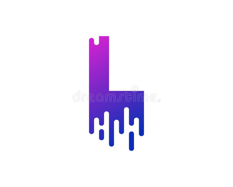 L Letter Paint Wet Logo Icon Design Stock Vector - Illustration of ...