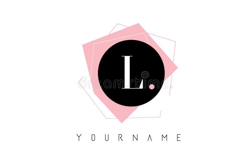 L Letter Pastel Geometric Shaped Logo Design. Stock Vector ...
