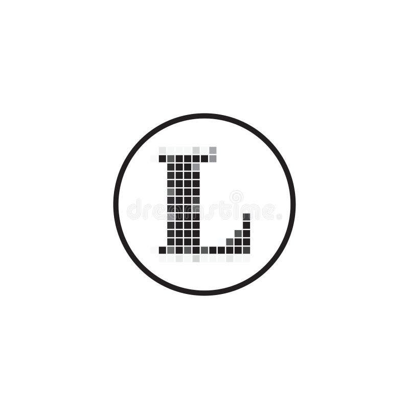 L Letter Pixel Motion Logo Design, Square Pixel L Letter Vector Logo ...