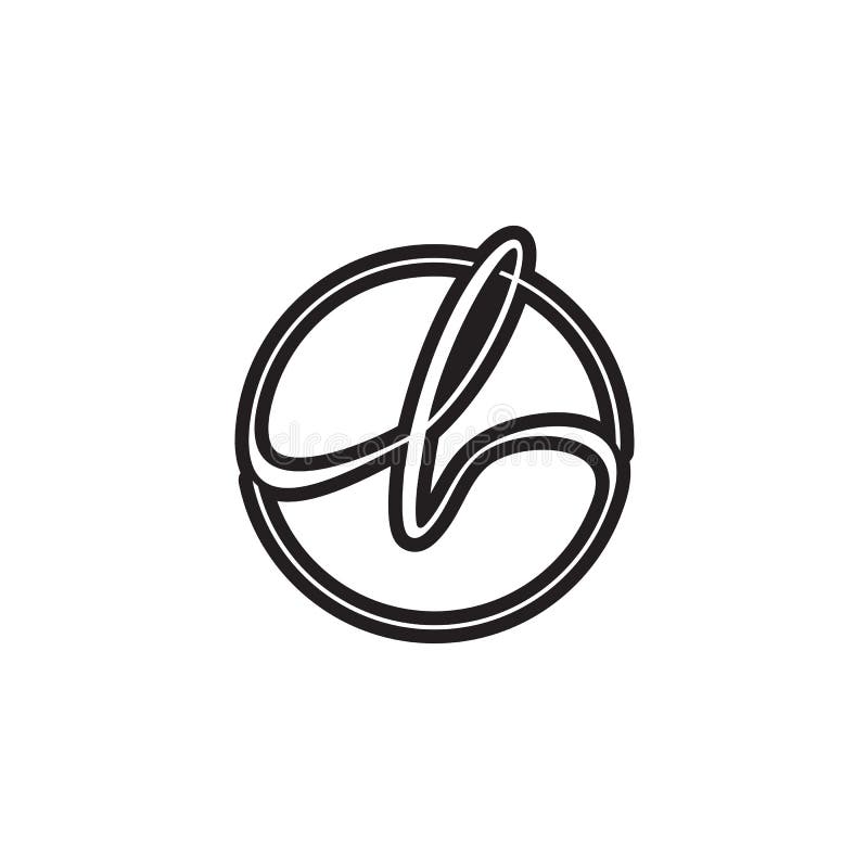 J Letter Script Circle Logo Design Vector Stock Vector - Illustration ...
