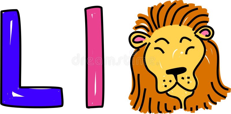 L is for lion stock vector. Illustration of sounds, isolated - 1153624