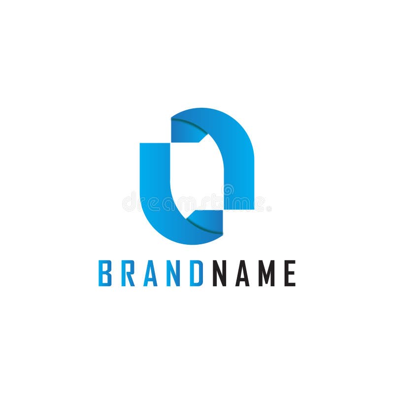 Modern Logo Two Letters L Blue Gradient Stock Vector - Illustration of ...