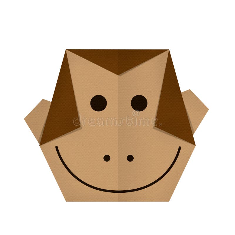 L'origami Empaquette Un Singe (le Visage) Image stock - Image du ...