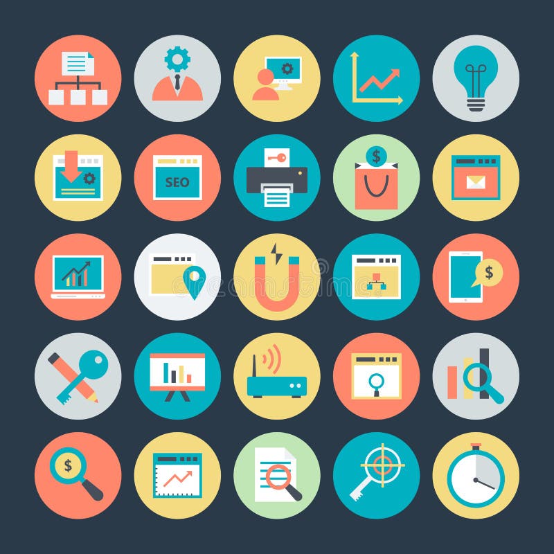 L'ottimizzazione Di Vendita E Di Web Di Internet Vector Le Icone 3 ...