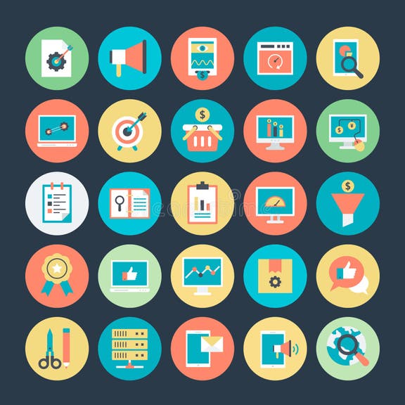 L'ottimizzazione Di Vendita E Di Web Di Internet Vector Le Icone 4 ...