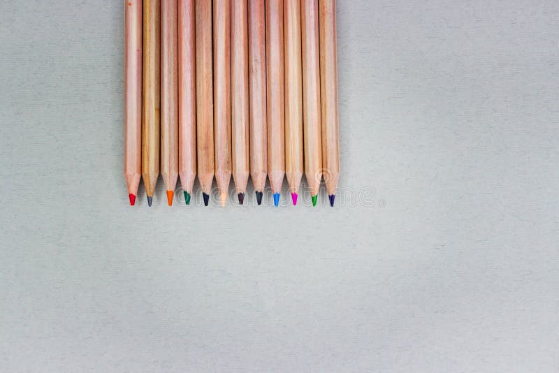 Lápices De Colores De Madera De La Textura. Macro De Color De Los ...