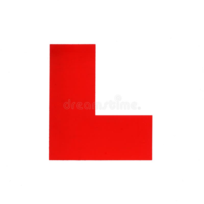 L Plate Royalty Free Stock Photography - Image: 26655057