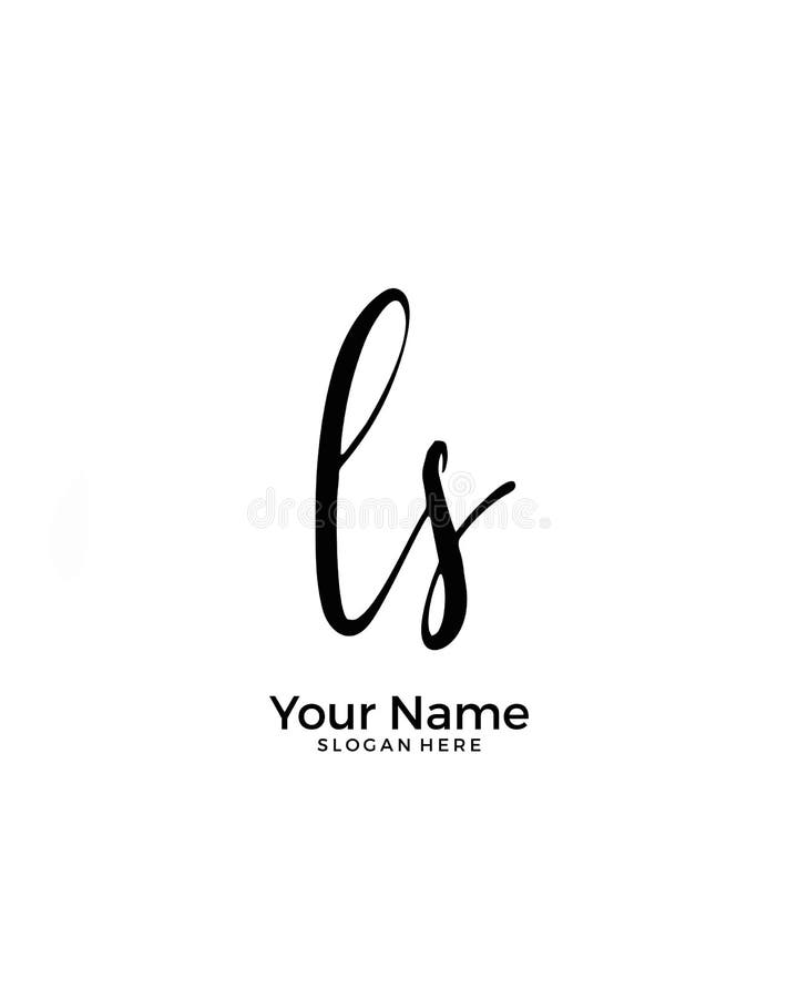 L S LS Initial Logo Signature Vector. Handwriting Concept Logo. Stock ...