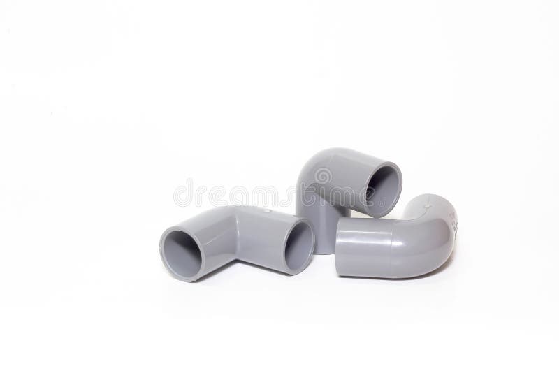 L Shape of PVC Spare Part for Pipelines Stock Photo - Image of diameter ...