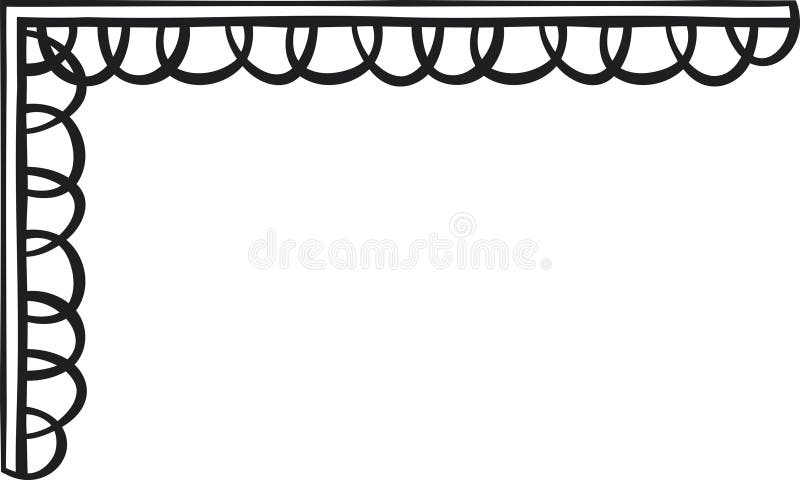 L-shaped Border with Interlaced Curved Lines within a Line Stock ...