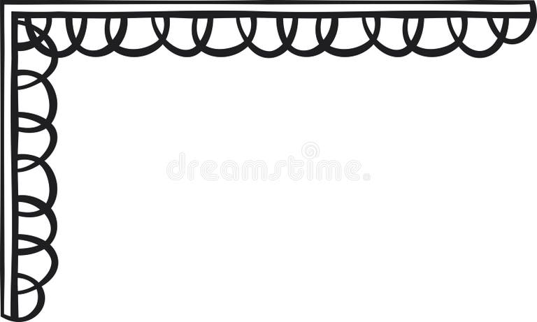 L-shaped Border with Interlaced Curved Lines within a Line Stock ...