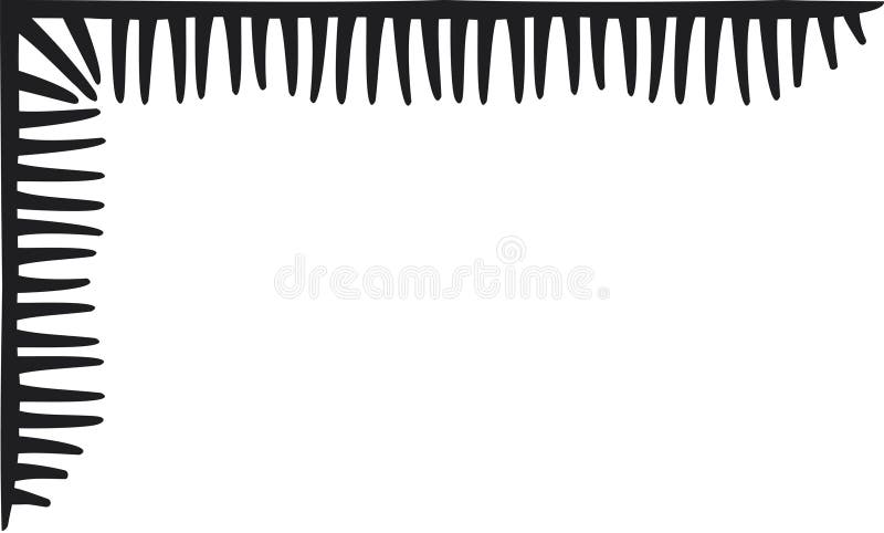 L-shaped Border Made with Many Strokes Joined To a Line Stock Image ...