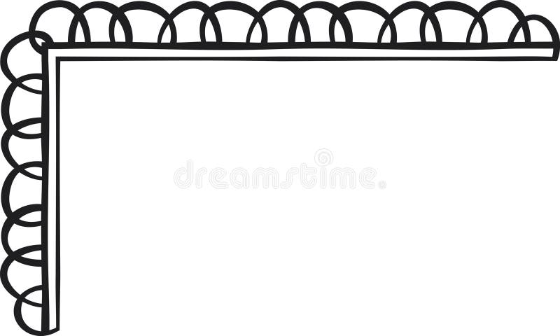 L-shaped Border with Small Interlaced Curved Lines Stock Illustration ...