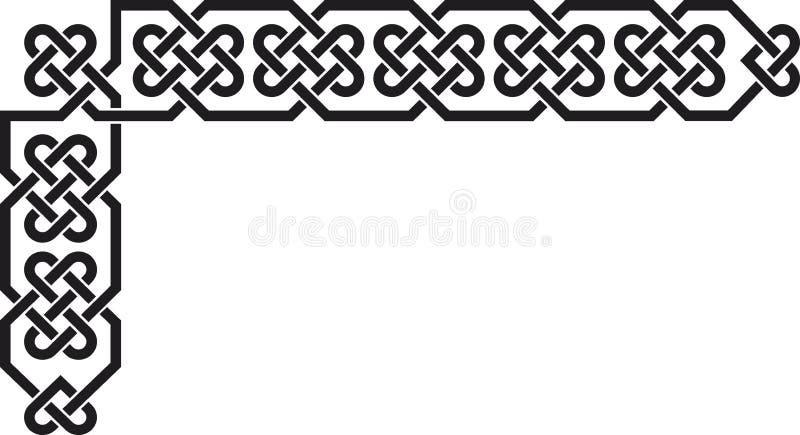 L-shaped Frame with Celtic Knots, Black Stock Illustration ...