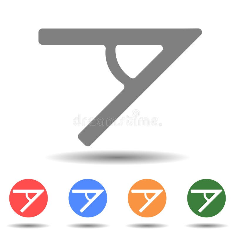 L Square Alignment Ruler Vector Icon Stock Vector - Illustration of ...