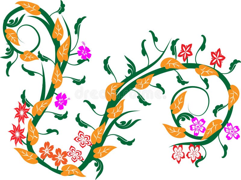 Elegant Nice Fantastic Floral Digital Design 16th Stock Vector ...