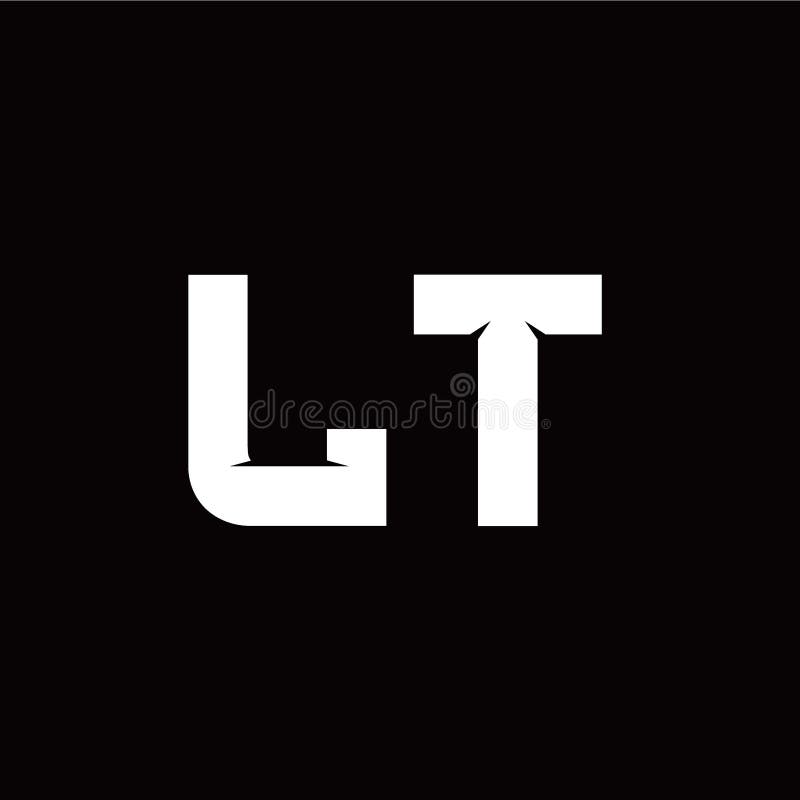 L T Letter Monogram Style Initial Logo Template Stock Vector ...