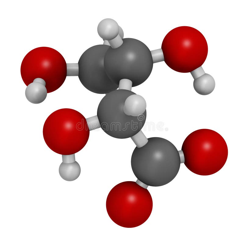 L-Threonic Acid Molecule. 3D Rendering Stock Image - Illustration of ...