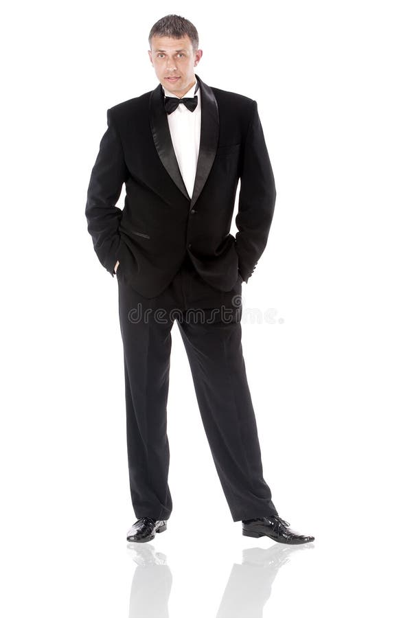 L'uomo Elegante in Uno Smoking Classico Immagine Stock - Immagine di ...