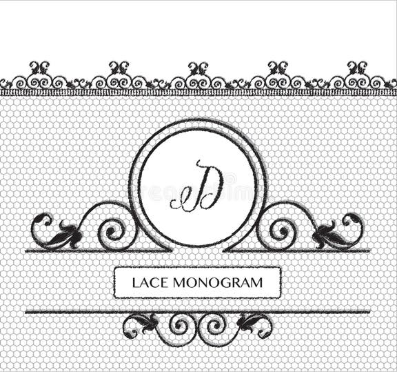 Laço Mongram D ilustração do vetor. Ilustração de ornato - 60586856