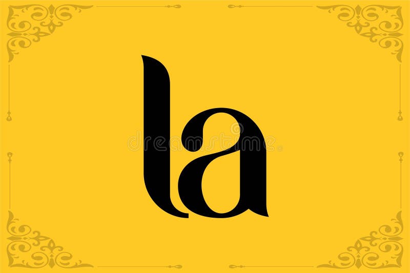 LA abstract luxury logo stock vector. Illustration of identity - 362197386