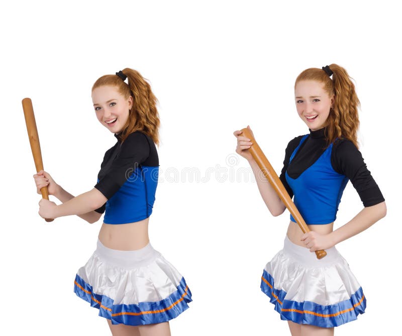 La Animadora Aislada En El Fondo Blanco Foto de archivo - Imagen de ...