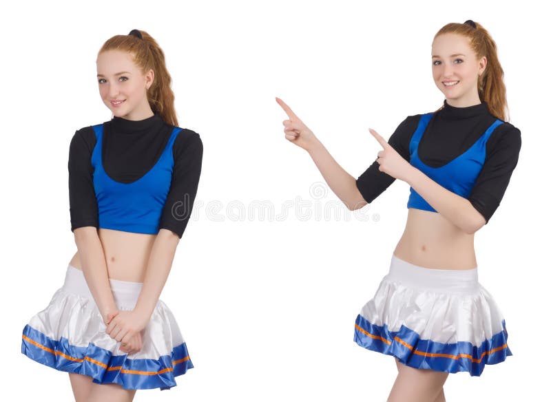 La Animadora Aislada En El Fondo Blanco Imagen de archivo - Imagen de ...