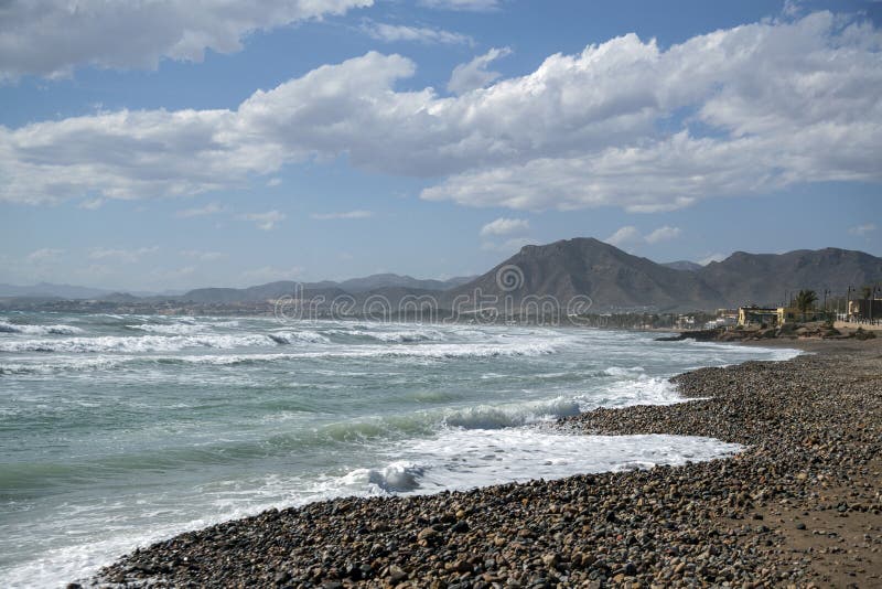 La Azohia in Murcia, Spain on a Windy Day Stock Photo - Image of nature ...