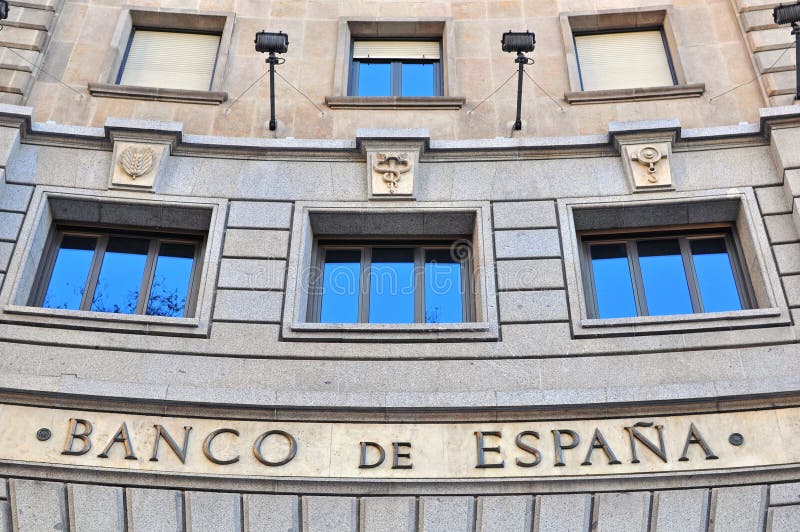 La Banca Della Spagna (Banco De Espana) Su Calle De Alcala A Madrid ...