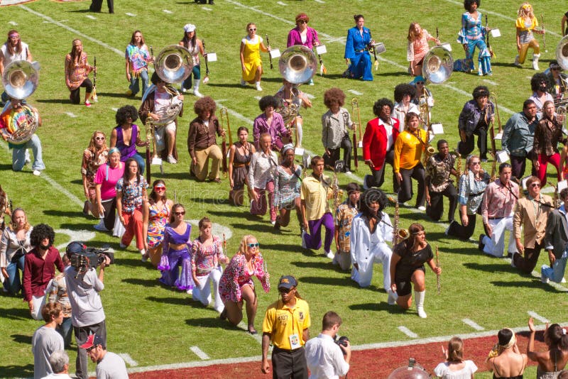 La Bande Du Chef De Marche De FSU Image éditorial - Image du gibier ...