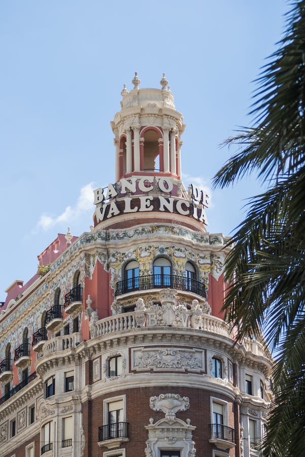 Valencia Bank Building. Valence, Espagne Image éditorial - Image du ...
