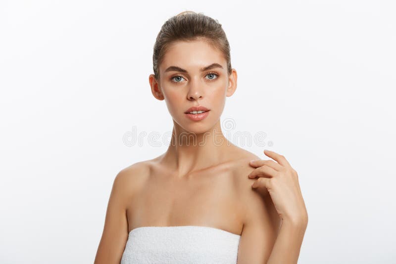 Belle Fille Nue Sur Le Blanc Photo Stock Image Du Femme Sport 5435410