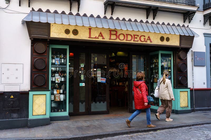 La Bodega Restaurant Storefront in Seville, Spain Editorial Photography ...