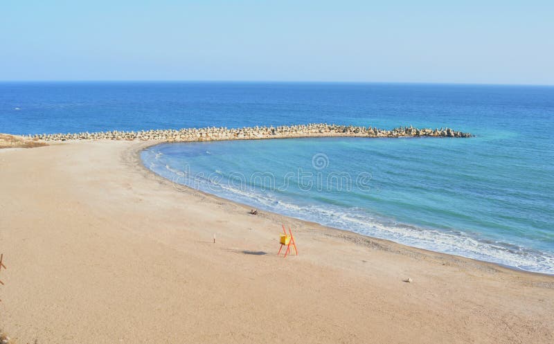 Belle Plage De Sable Sur La Mer Noire, Constanta, Roumanie. Photo stock ...