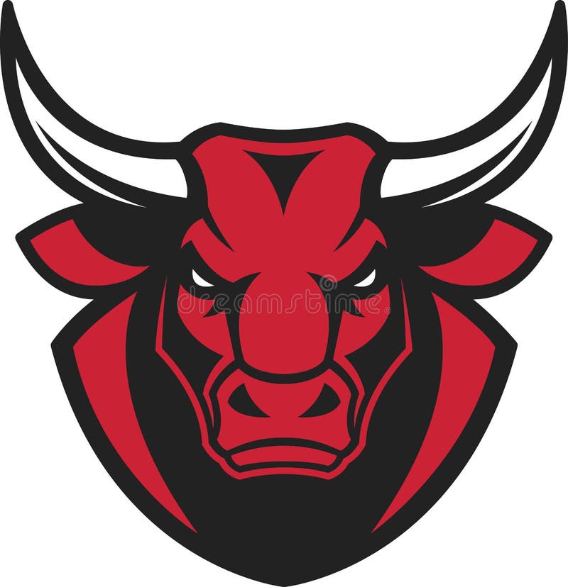 La cabeza de un toro feroz ilustración del vector. Ilustración de ...