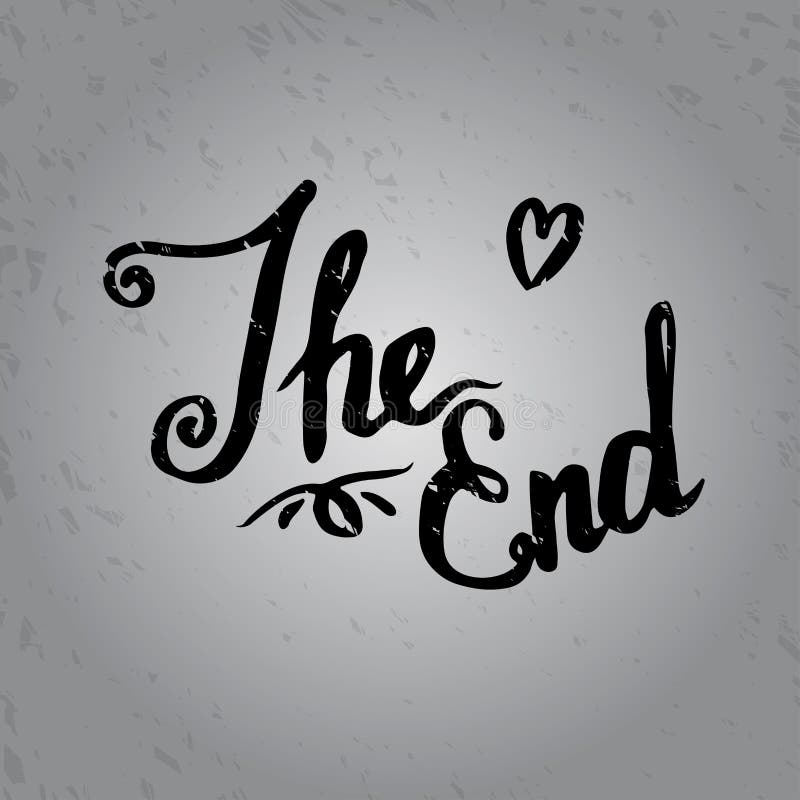 La calligraphie de fin illustration stock. Illustration du carte - 73491872