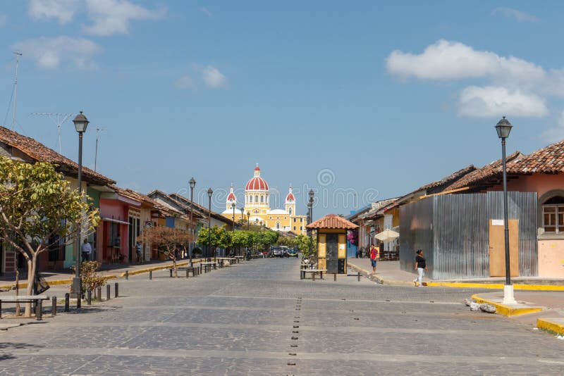 La Calzada Street View, Granada Stock Photo - Image of arch, colombia ...