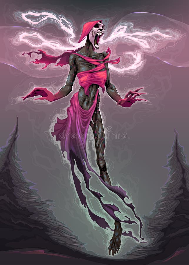 La Canción De La Hada Maligna Ilustración del Vector - Ilustración de horror, grito: 96132218