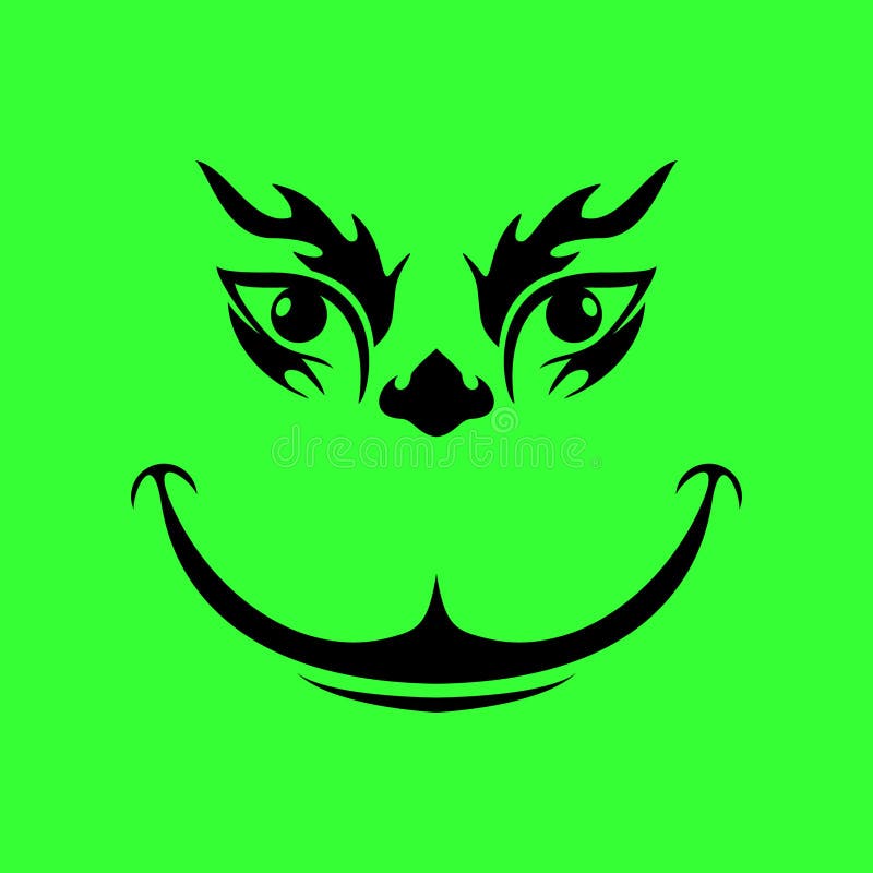 La cara de grinch ilustración del vector. Ilustración de monstruo ...