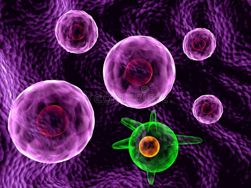 La Cellule Verte Font De La Différence - L'illustration 3D Illustration ...