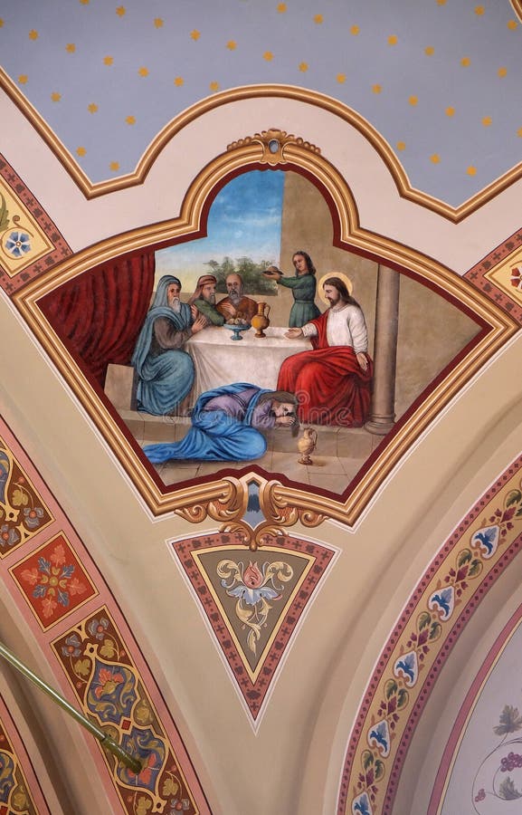 La Cena De Jesús De Simon El Fariseo Imagen de archivo - Imagen de ...