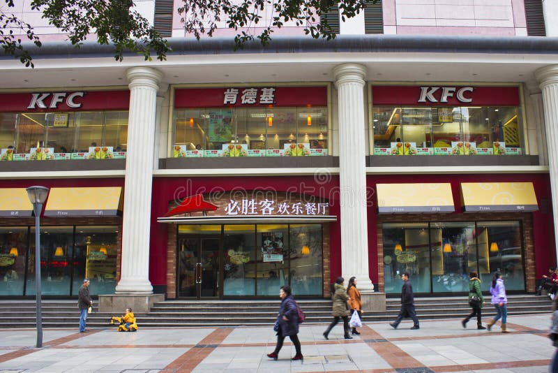 La Chine : Pizza Hut Et KFC Image éditorial - Image du nourriture ...