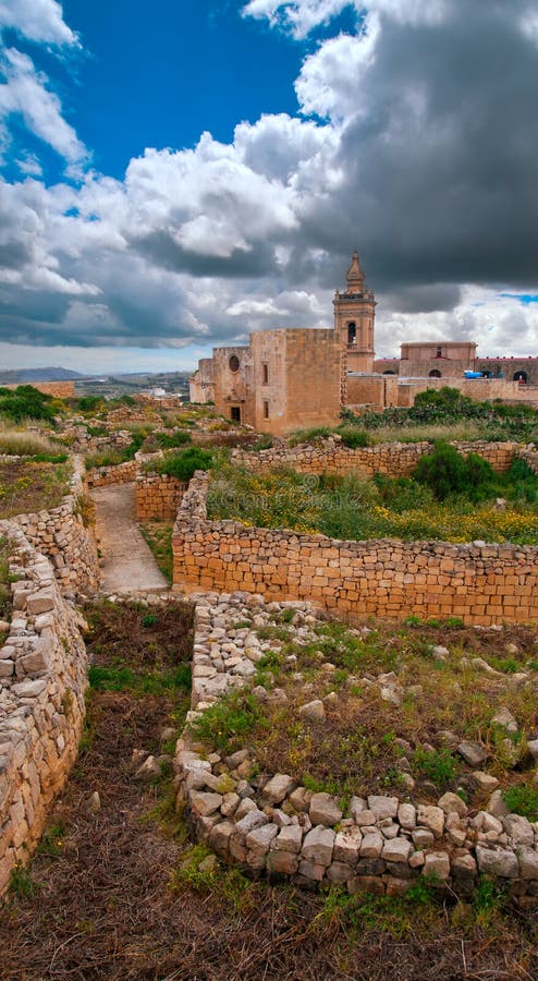 La Citadella in Victoria, Gozo, Malta Stock Image - Image of dramatic ...
