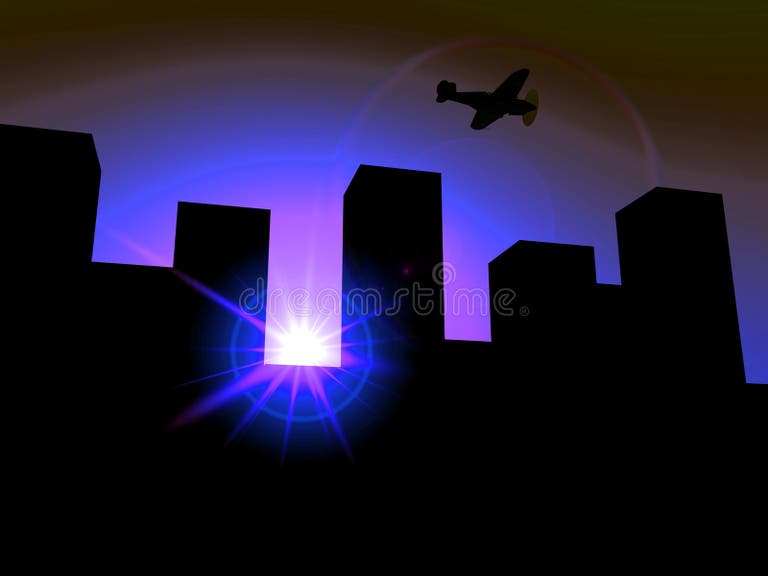 La ciudad 3 stock de ilustración. Ilustración de escena - 607882