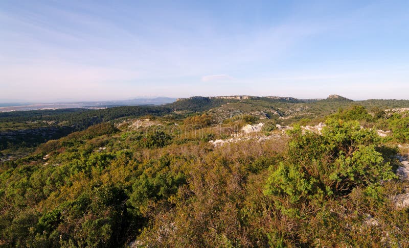 La clape mountains stock photo. Image of coast, cathar - 37451400