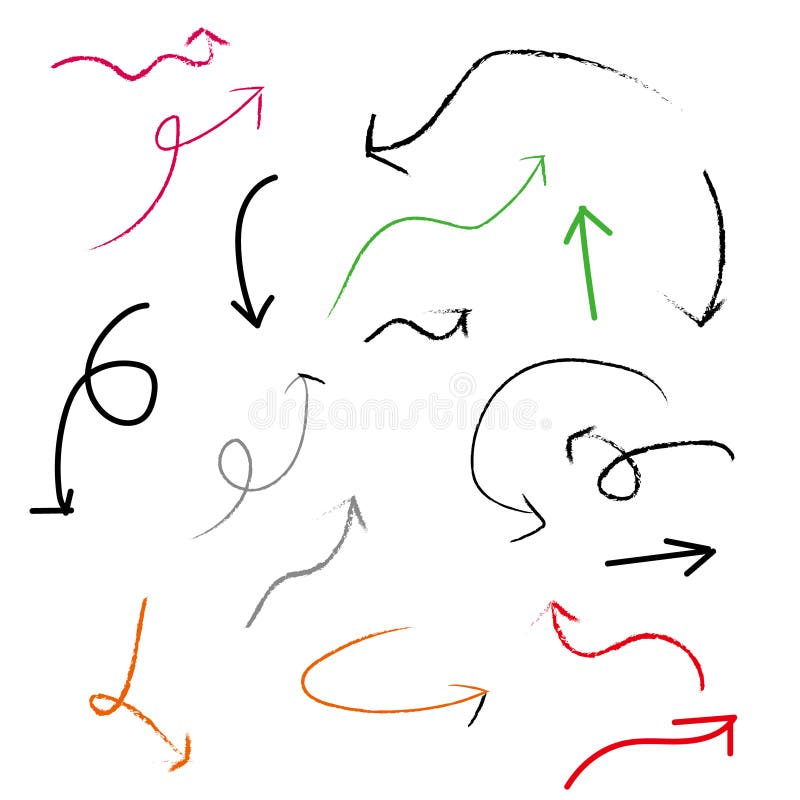 La Colección De Varias Flechas Stock de ilustración - Ilustración de ...