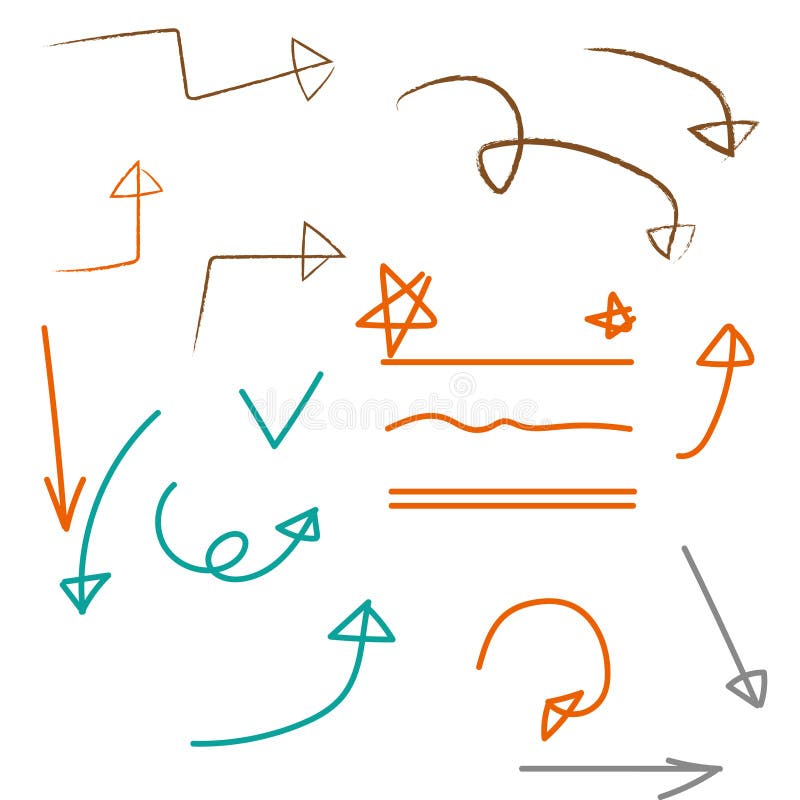 La Colección De Varias Flechas Stock de ilustración - Ilustración de ...