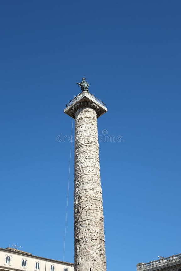 La Columna De Marcus Aurelius En Roma Imagen de archivo - Imagen de ...