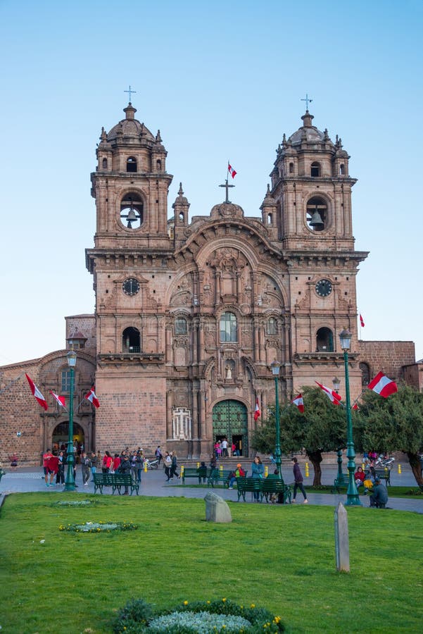 La Compania at Plaza De Armas, Cuzco Editorial Photography - Image of ...